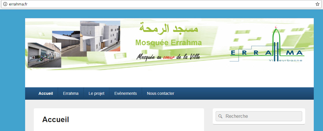 Refonte du site web – Mosquée Errahma Villeurbanne